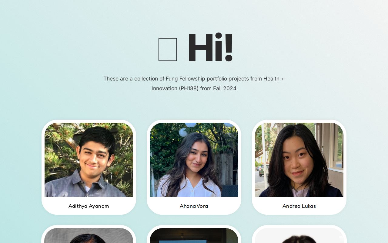 Fung Fellows (Fall 2024)